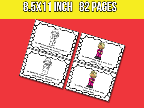 Community Helper Emergent Reader Mini Book in French -Labor Day ...