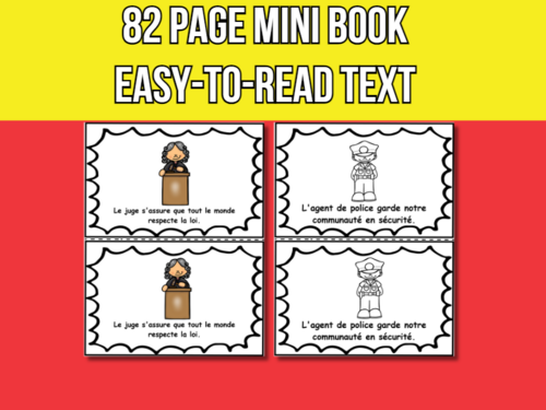 Community Helper Emergent Reader Mini Book in French -Labor Day ...