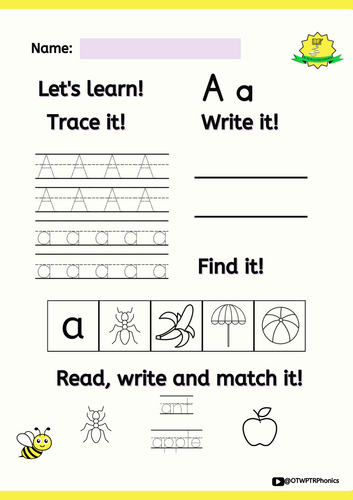 Let's Learn Phonic Simple Sounds Worksheet (Short Vowel Sounds Phonics ...