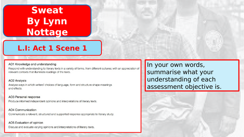 Sweat by Lynn Nottage Act 1 Scene 1 & 2 | Teaching Resources