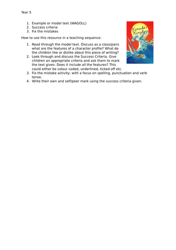 Year 5. Model text. Kensuke's Kingdom. Informal letter. | Teaching ...