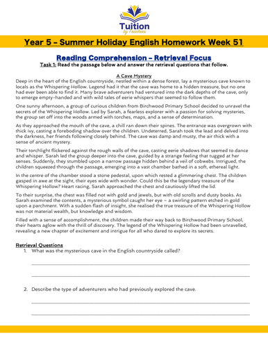 Year 5 English Revision Booklet 5 | Teaching Resources