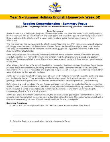 Year 5 English Revision Booklet 6 | Teaching Resources