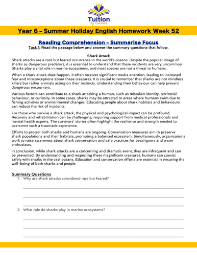 Year 6 English Revision Booklet 6 | Teaching Resources