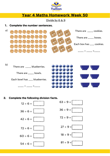 Year 4 Maths Revision Booklet - Division | Teaching Resources