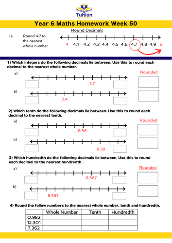 Year 6 Maths Revision Booklet - Fractions Decimals and Percentages ...