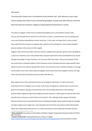 A* A-Level English Literature Coursework | Teaching Resources