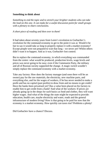 (I)GCSE - The Soviet Union and Eastern Europe | Teaching Resources