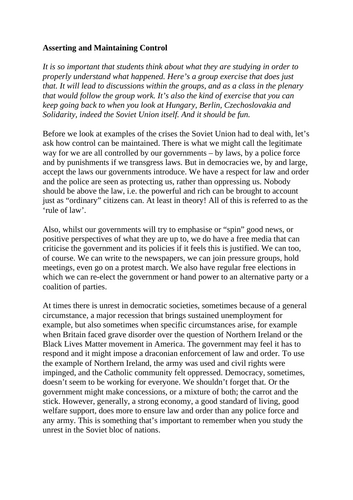 (I)GCSE - The Soviet Union and Eastern Europe | Teaching Resources