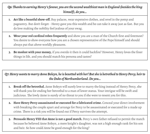 Thomas Wolsey Fun Multiple Choice Game [Henry VIII & His Ministers ...