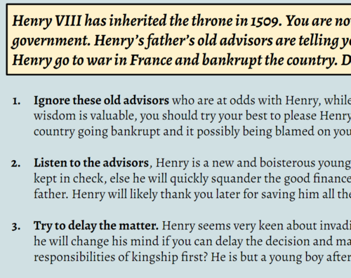 Thomas Wolsey Fun Multiple Choice Game [Henry VIII & His Ministers ...