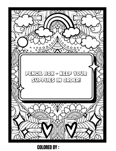 Classroom Organization Vocabulary, Bulletin Board, Printable Coloring ...