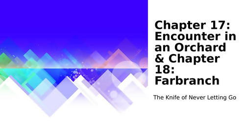 The Knife of Never Letting Go Chapters 1-22 | Teaching Resources