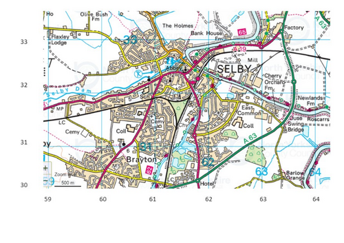 Local area study - Selby - grid references - geography KS2 Year 5 | Teaching Resources