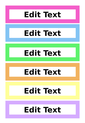 Editable Labels - Bright | Teaching Resources