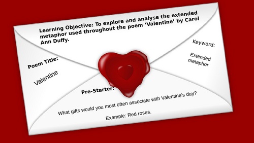 Carol Ann Duffy - Valentine | Teaching Resources