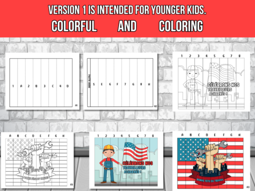French Community Helpers Agamograph Art Coloring Activities|Labor Day ...