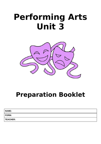 Eduqas Level 1/2 Performing Arts Unit 3 | Teaching Resources