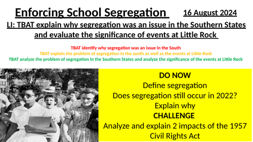 American Civil Rights - History iGCSE - Pearson EdExcel | Teaching ...