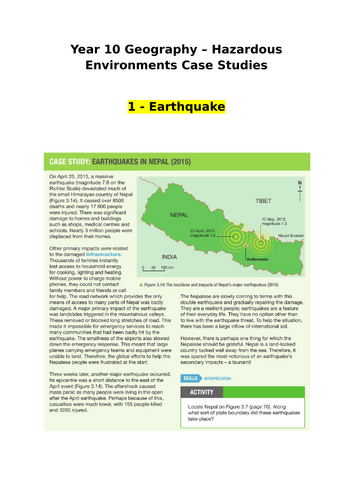 Hazardous Environments - Geography iGCSE - Pearson EdExcel | Teaching Resources