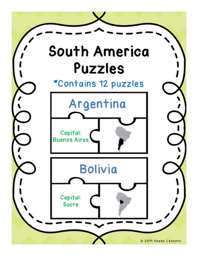 South America Countries and Capitals | Teaching Resources