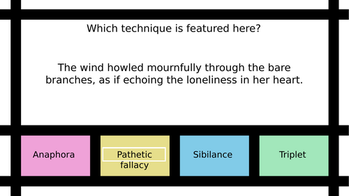 Literary techniques quiz | Teaching Resources Literary techniques quiz | Teaching Resources