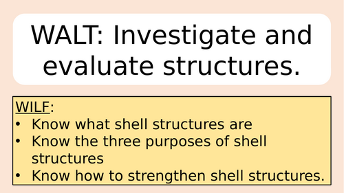 DT Shell Structures - Biscuit Packaging | Teaching Resources