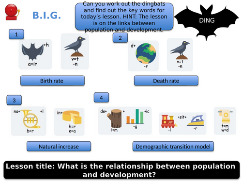AQA GCSE Geography Changing economic world Demographic transition model ...