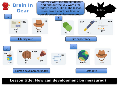 AQA GCSE Geography Changing economic world Measuring development | Teaching Resources