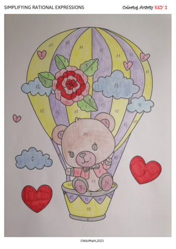 Simplifying Rational Expressions - Coloring Activity | Teaching Resources