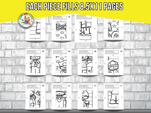 French Community Helpers Collaborative Poster Art Coloring Pages -10x4 ...