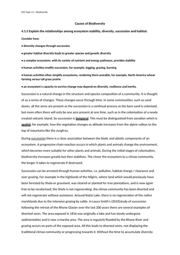 IB ESS Topic 4 Conservation - all lessons/resources for topic. (14 ...