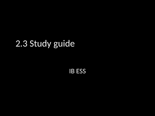 IB ESS Unit 2 Ecosystems 2 - Full unit, study guides and student ...