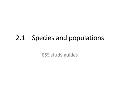 IB ESS Unit 2 Ecosystems 2 - Full unit, study guides and student ...