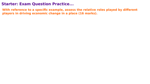AQA A Level Geography - Changing Places - How are places produced ...