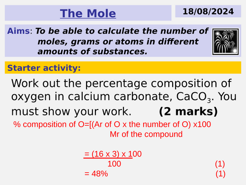 The Mole - KS4 chemistry ppt | Teaching Resources