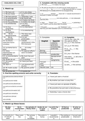 Spanish Claro 2 Pack of Resources (Unit 1,2,3 and 4) | Teaching Resources