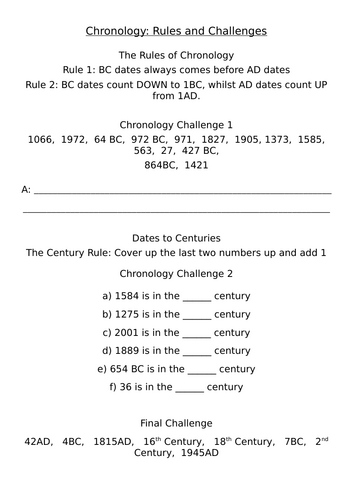 What is Chronology? | Teaching Resources