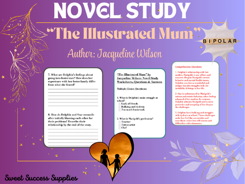 “The Illustrated Mum” by Jacqueline Wilson: Novel Study Worksheets ...