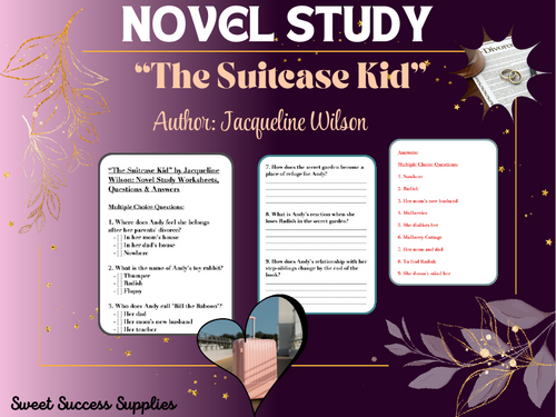“The Suitcase Kid” by Jacqueline Wilson: Novel Study Worksheets ...