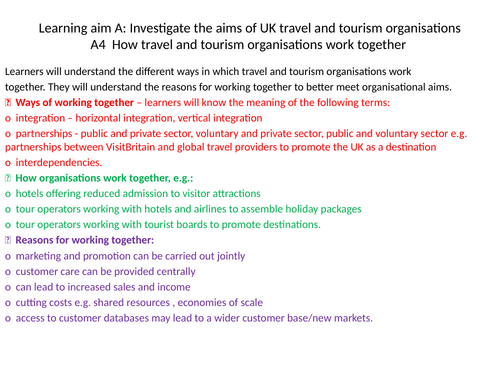 BTEC L2 Travel & Tourism - PowerPoints | Teaching Resources