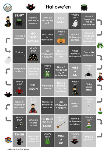 ESL Hallowe'en Board Game | Teaching Resources