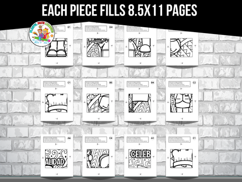 Spanish Community Helpers Collaborative Poster Art Coloring Pages ...
