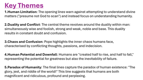 An Essay on Man, Epistle 2, by Alexander Pope - Full Lesson Activities ...