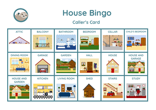 ESL Rooms of the House Bingo | Teaching Resources