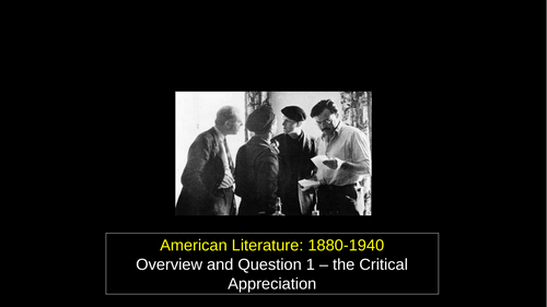 American Literature 1880-1940 (OCR) | Teaching Resources