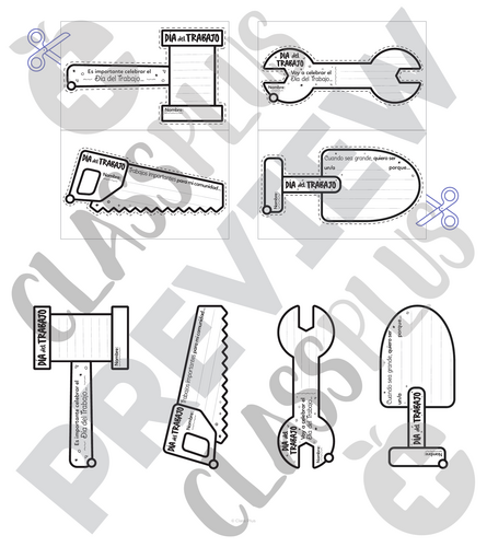 Día del Trabajo, Día del Trabajador Manualidad y Actividad de Escritura ...