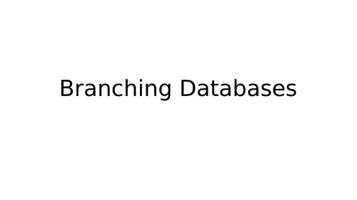 Branching databases - Key Stage Two teaching activities and resources ...