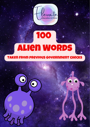 100 Alien Words from Previous Checks | Teaching Resources