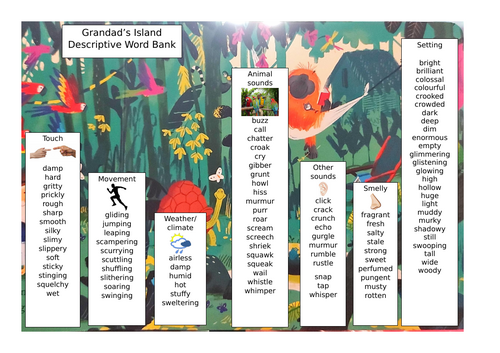 Grandad's Island Word Bank | Teaching Resources